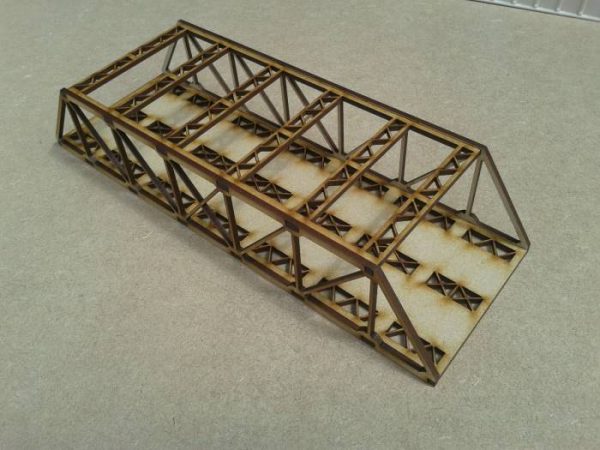 Laser Cut N Gauge Double Track Braced Girder Bridge Kit 3mm MDF 28cms ...