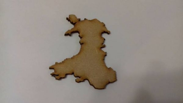 10 x Laser Cut Wooden Map of Wales Shapes 15cm high 3mm MDF – Torri Laser