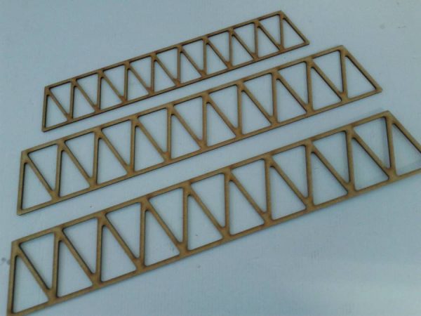 Model Railway Layout Laser Cut Warren Girder Bridge 2 Sides 3mm MDF ...